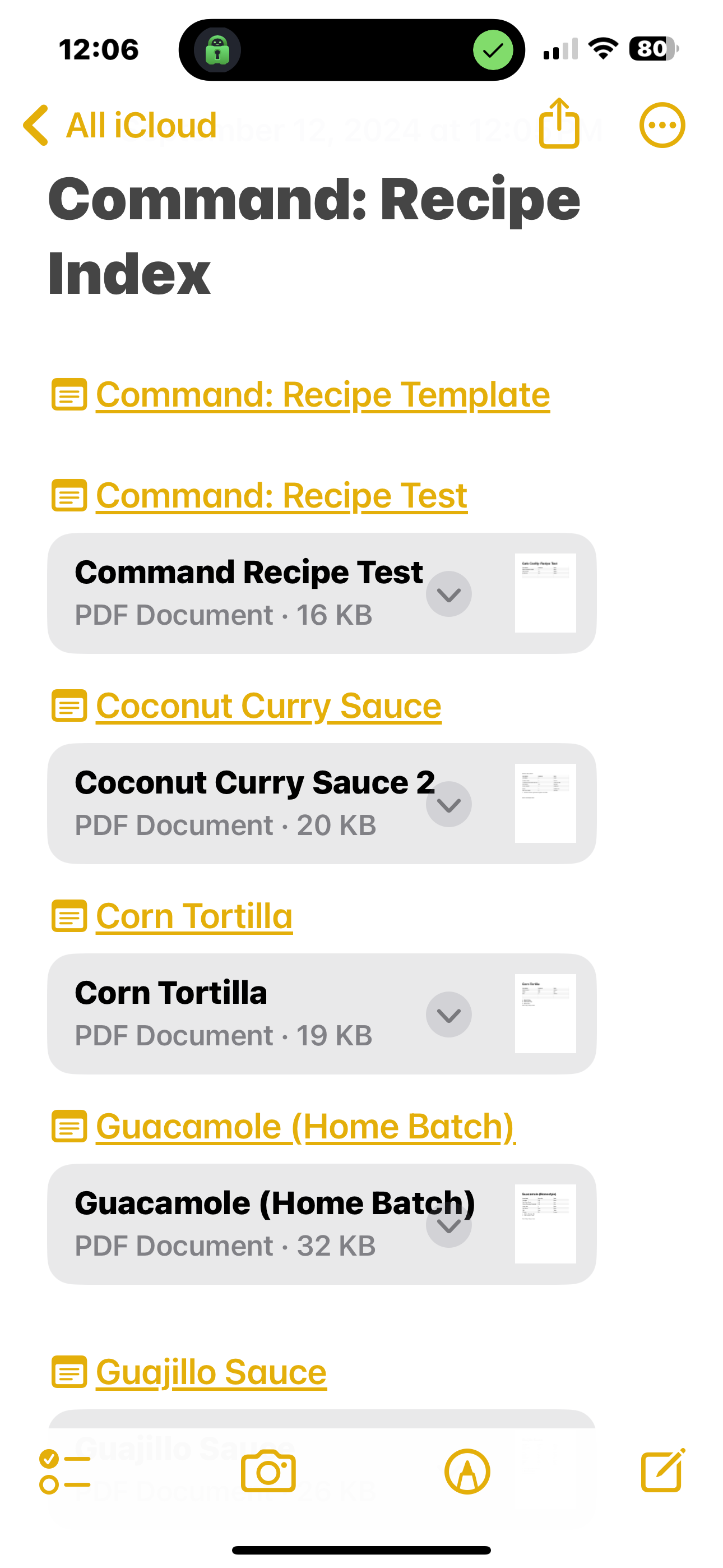 The Recipe Books Part 3: Quick Build Recipe Book (Apple Notes) – The ...